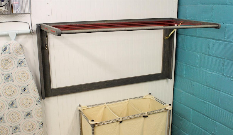 Fold Down Laundry Drying Rack Digital Woodworking Plans: Upgrade Your ...