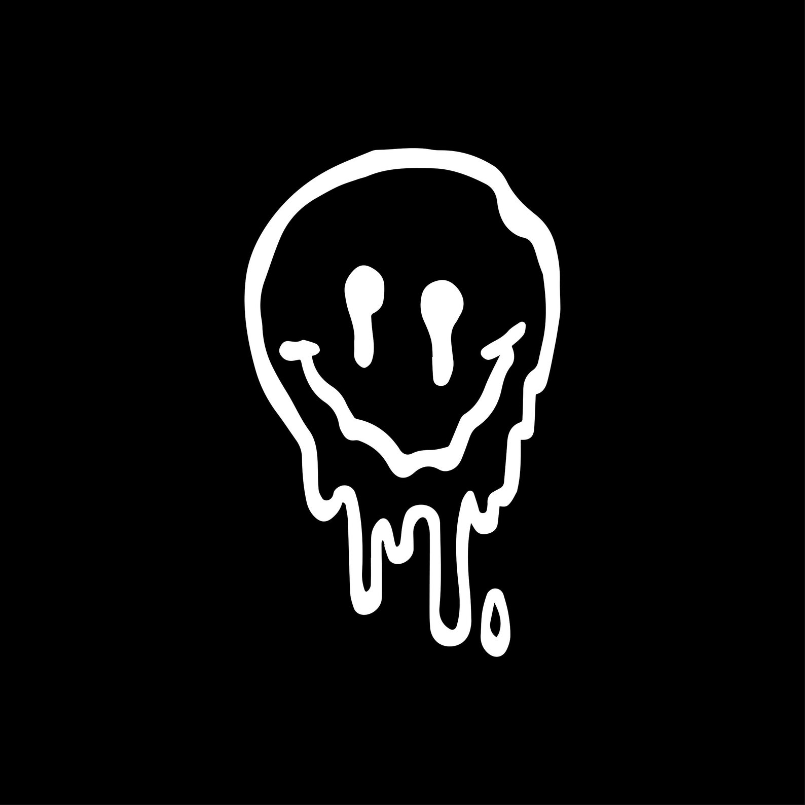 Melting Smiley Face DecalMelting Smiley Face StickerMelting | Etsy