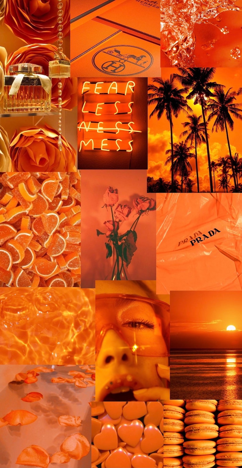 Orange Aesthetic Wallpaper - Etsy