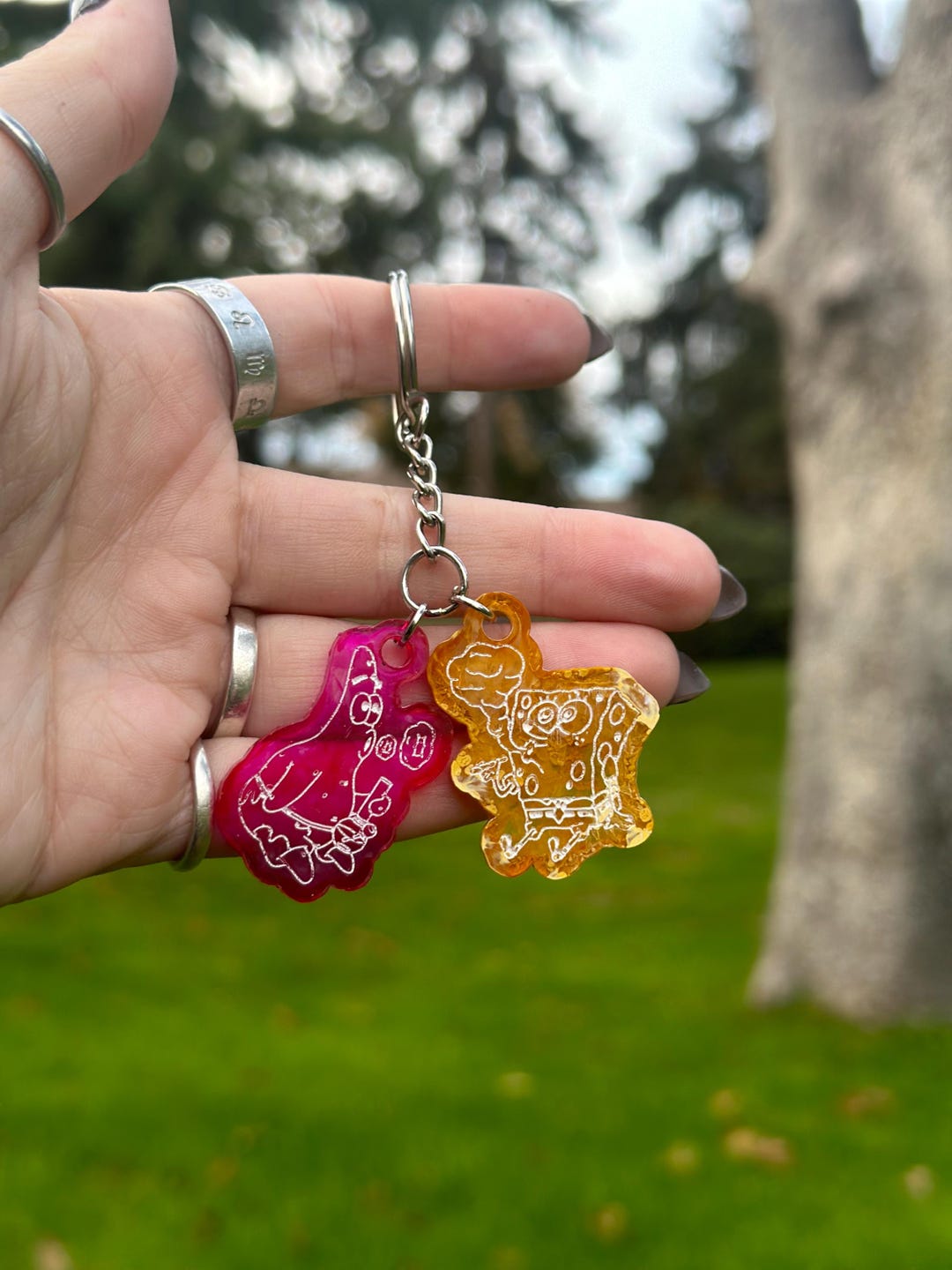 Best Buds Keychain Spongebob Inspired - Etsy