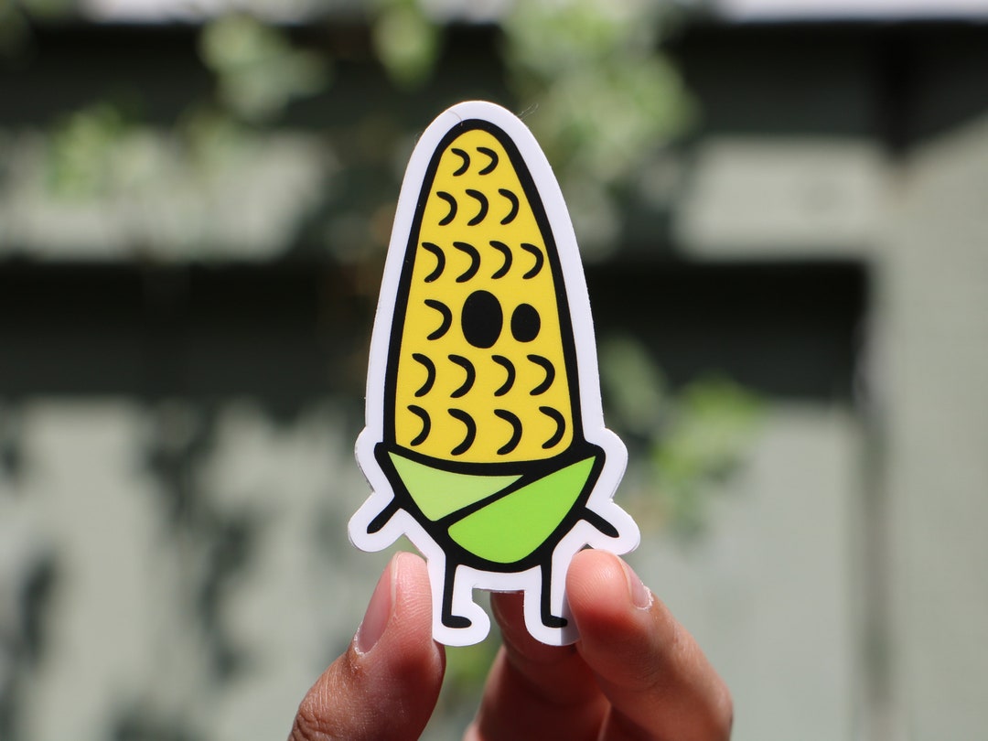 Corn on the Cob Vegetable Art Sticker - Etsy