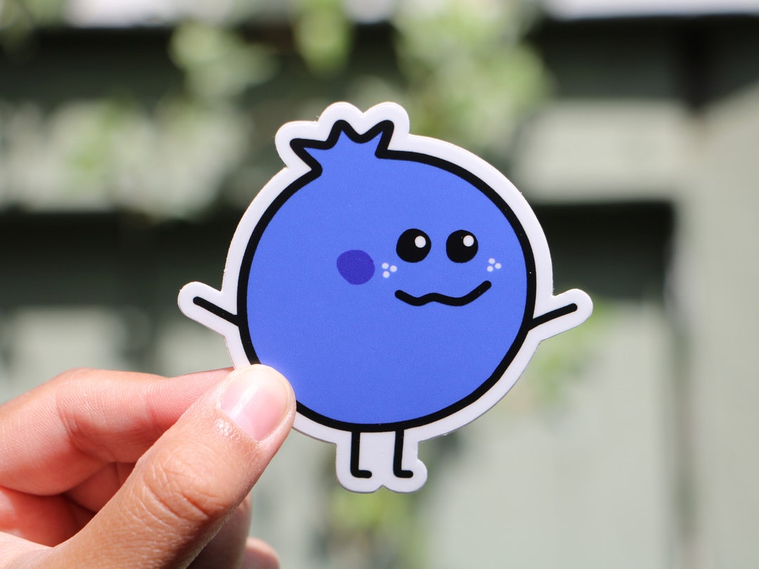 Blueberry Lover Cute Kawaii Sticker - Etsy