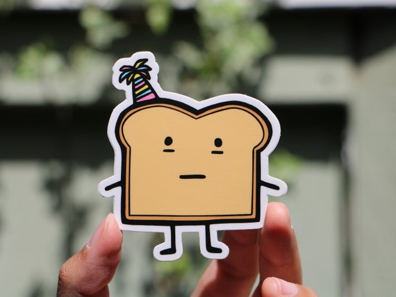 Toast Bread Art Sticker - Etsy