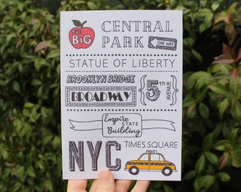 New York City Card | Etsy