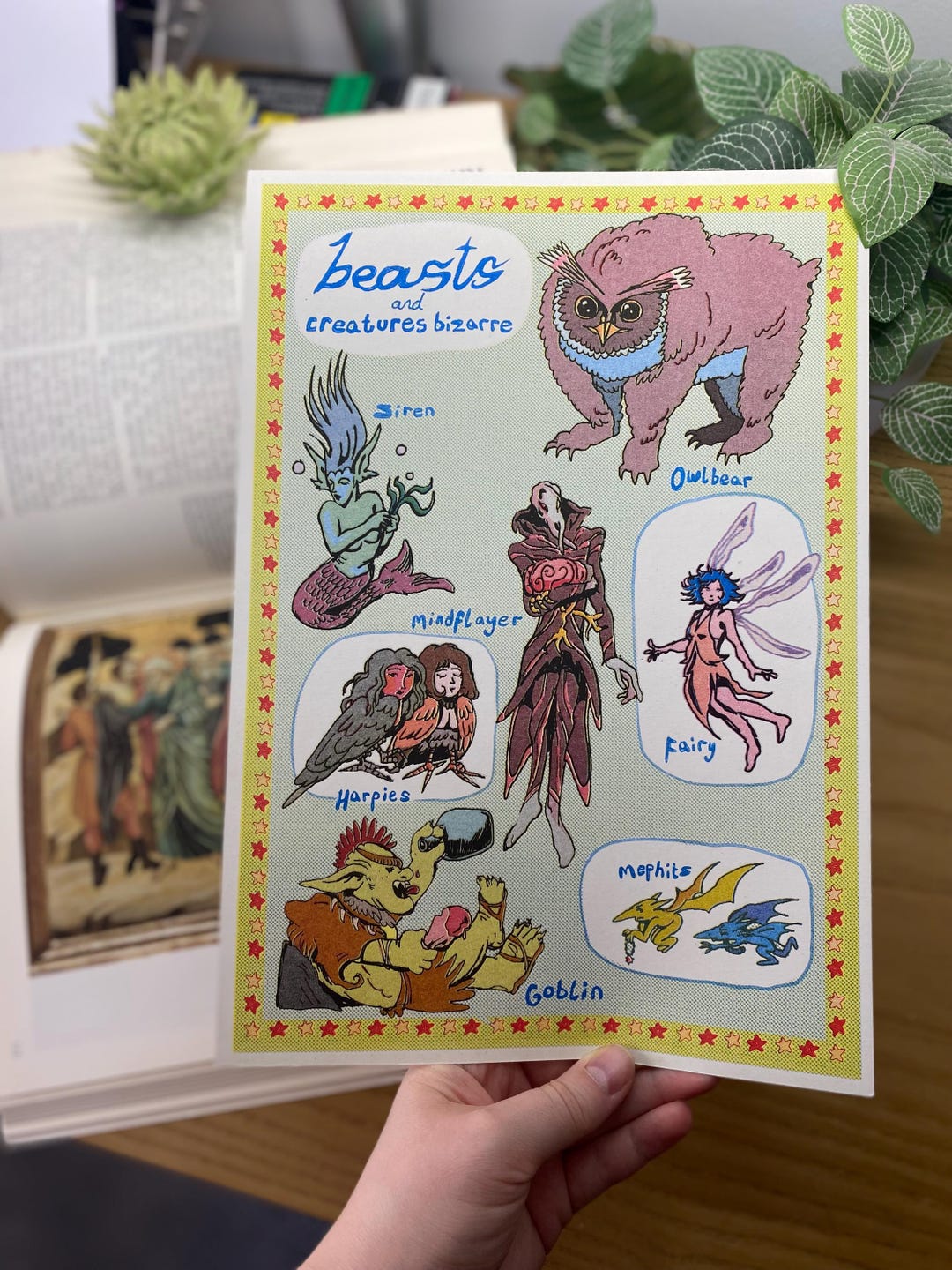 Beasts and Creatures Bizarre, A4 4 Colour Risograph Print by Bigwub - Etsy