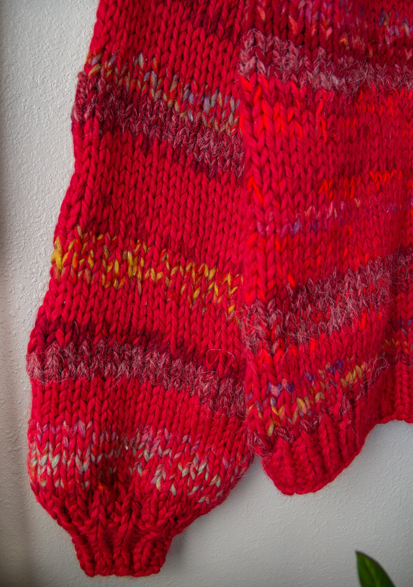 Zero-waste, Ruby Red Knit Sweater - Etsy