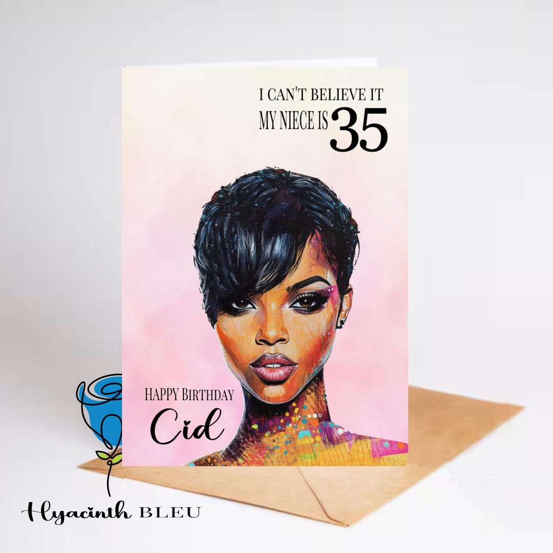African Woman Age Birthday Card, Melanin Cards, Ethnic Gifts, Diverse ...