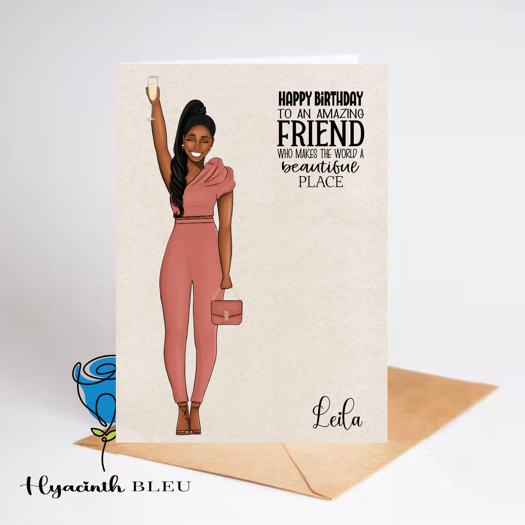 Black Friend Greeting Cards, Friendship Cards, African Woman Cards ...