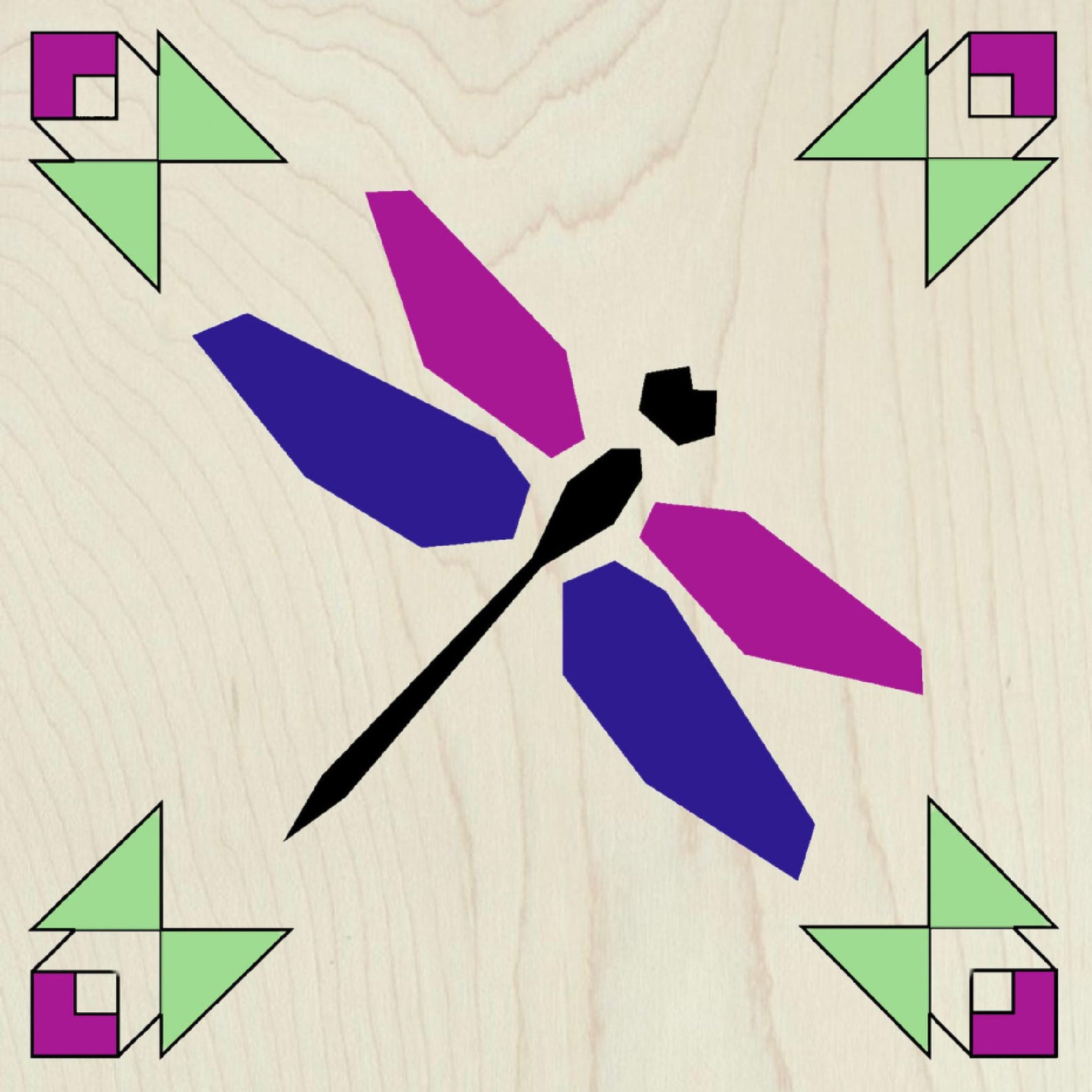 Dragonfly Barn Quilt SVG Cut File, Farmhouse Patchwork Wooden Quilt ...