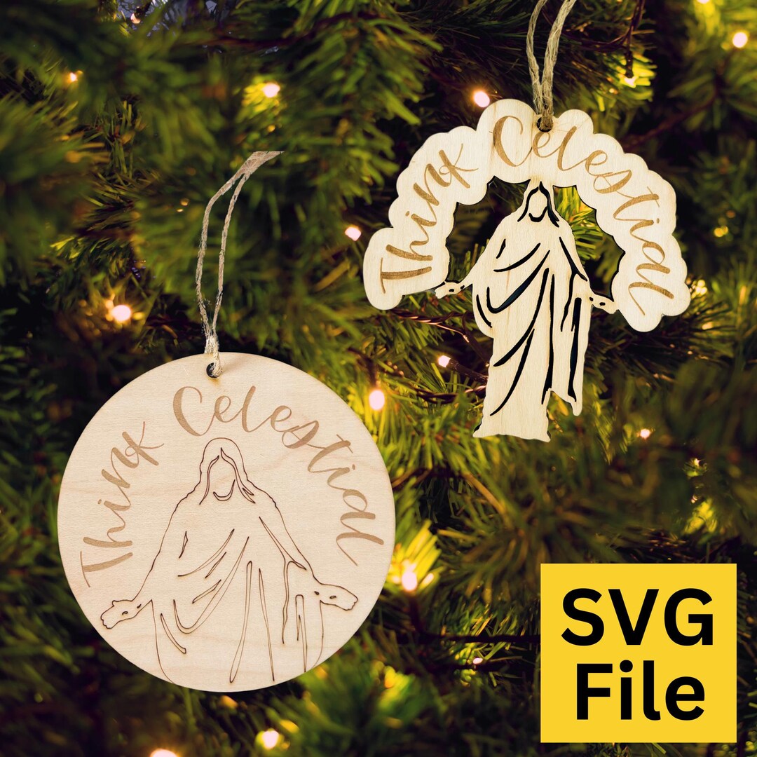 Think Celestial Ornament SVG Digital Download Laser Cut Files SET OF 2 ...