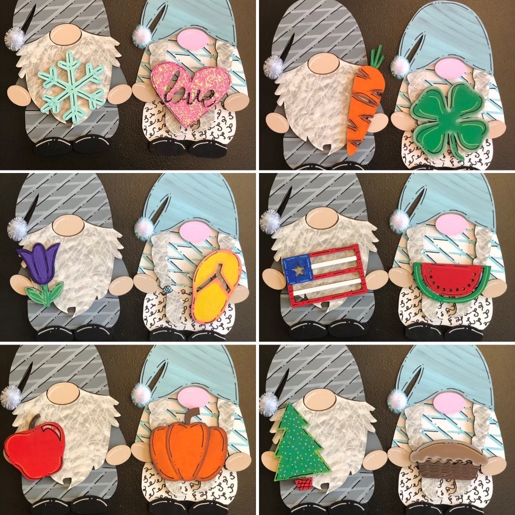 Gnome Patterns Interchangeable Sign SVG - Etsy