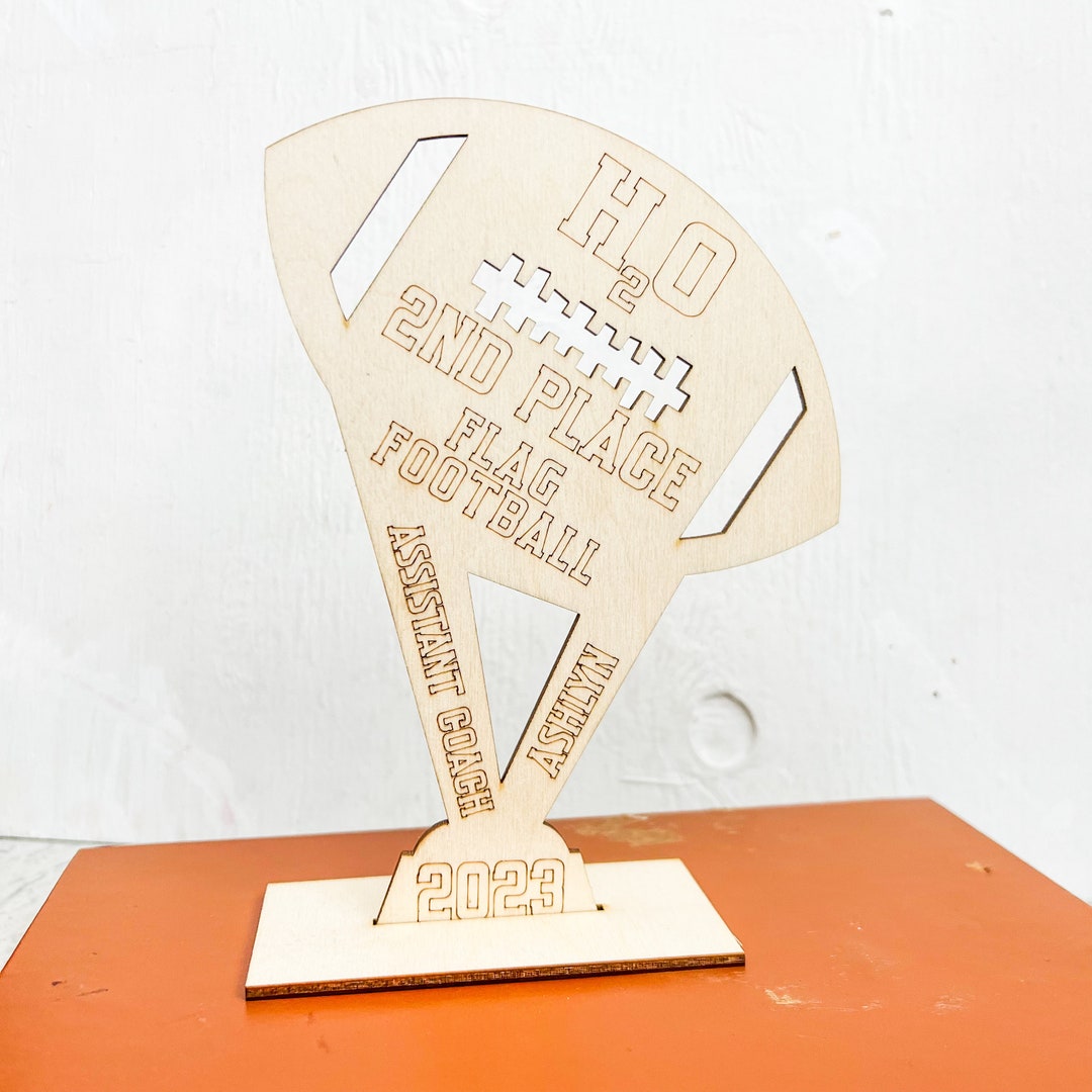 Football Trophy Football Player SVG Personalized Award Laser Cut Plans ...
