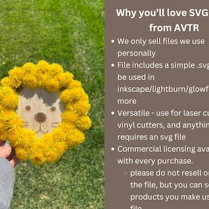 Dandelion SVG Laser Cut Files, Spring Lion Activity for Kids, Lion SVG ...