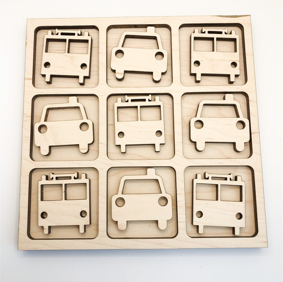 Tic Tac Toe Board Game Policeman SVG Fire Truck SVG Laser - Etsy