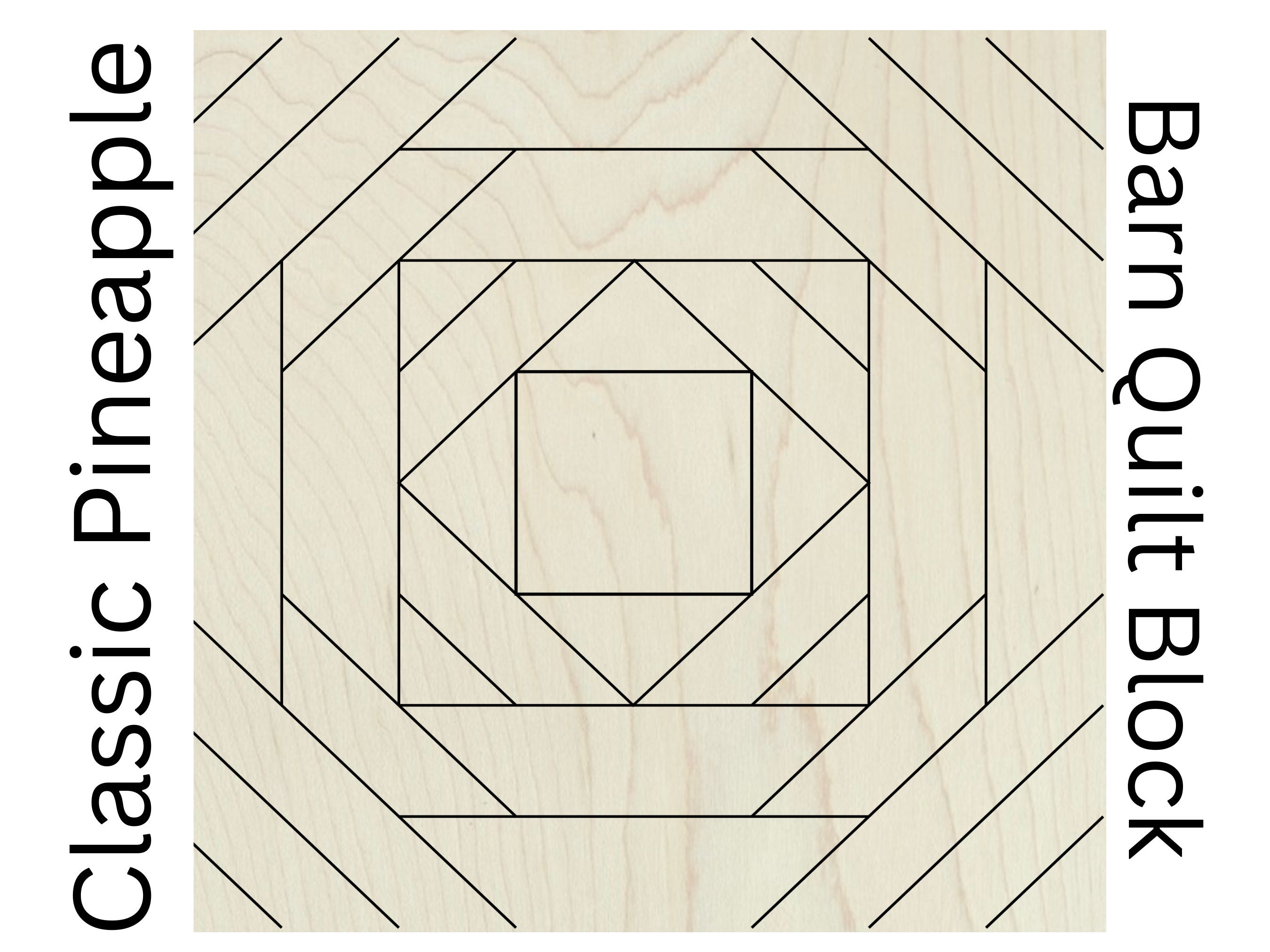 Classic Pineapple Barn Quilt SVG Cut File Laser Cut File - Etsy