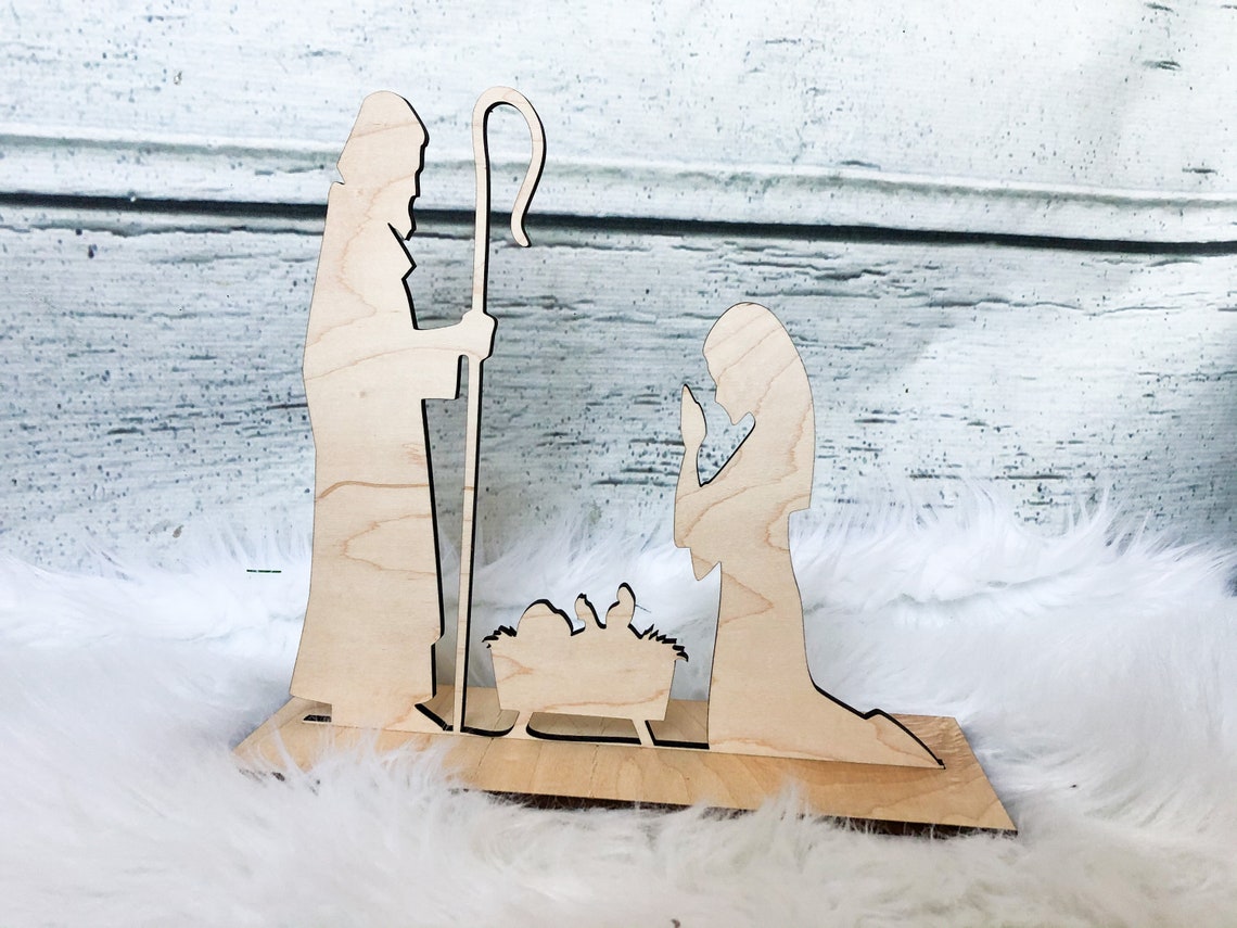 Baby Jesus Christ Nativity Stable SVG Laser Cut File Nativity - Etsy