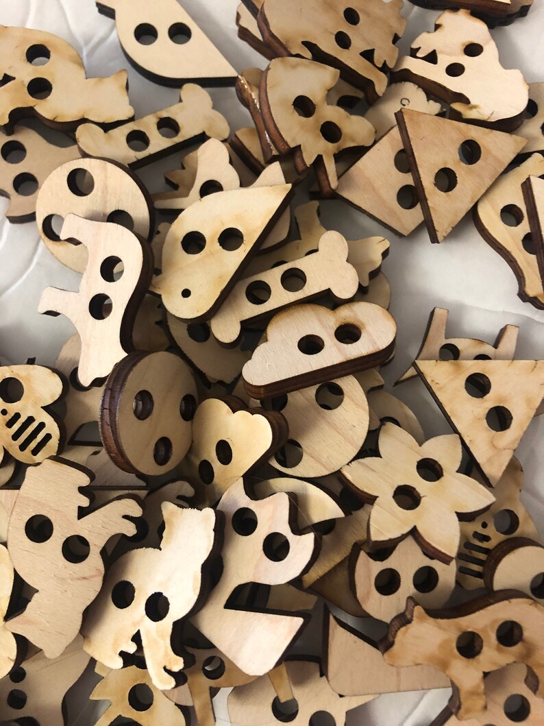 Wooden Buttons SVG Laser Cut Files Unicorn SVG Butterfly - Etsy