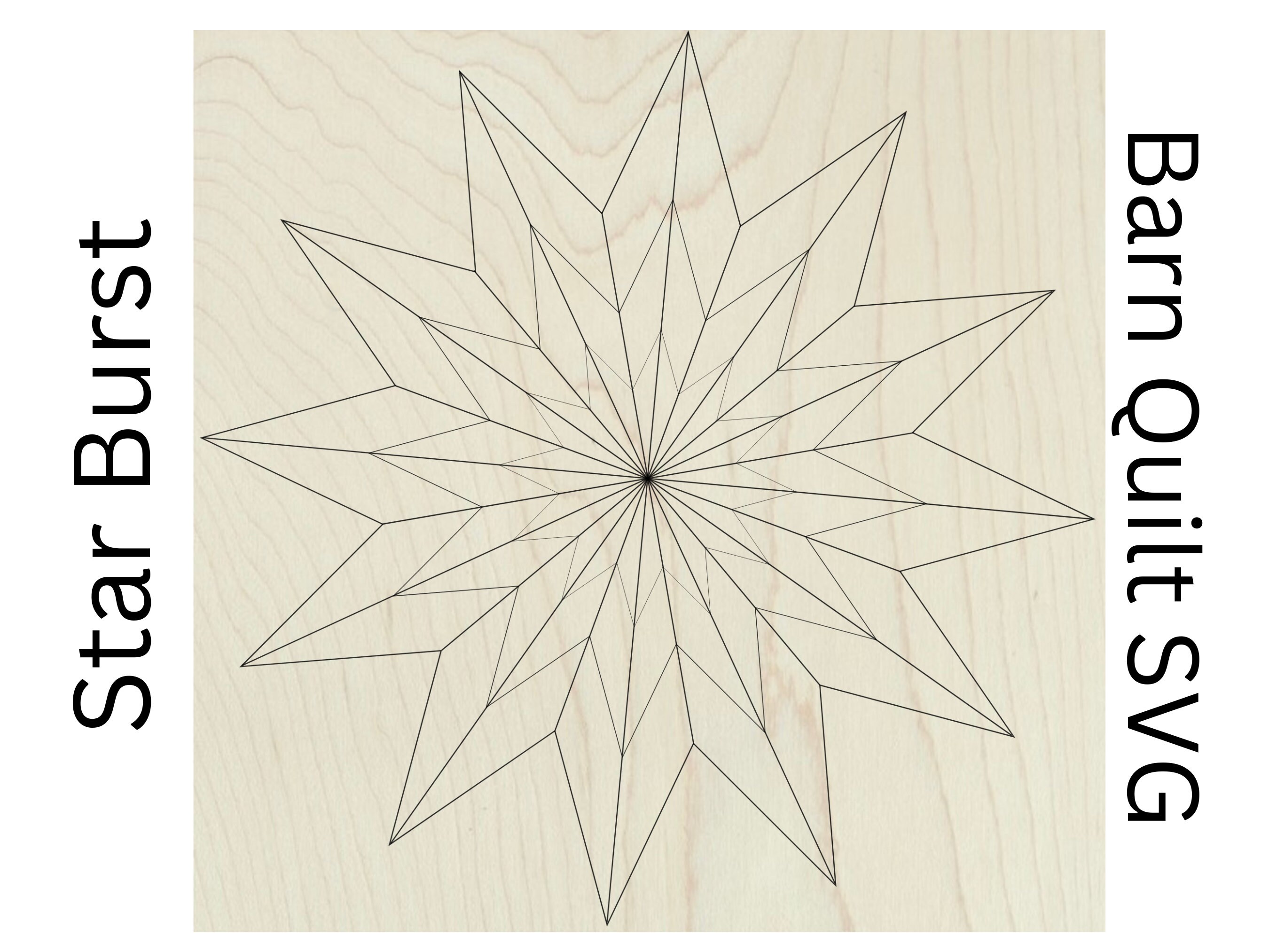 Star Burst Barn Quilt SVG Laser Cut File Digital Download - Etsy