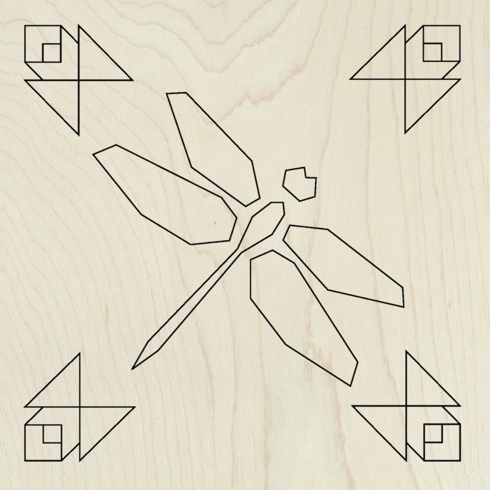 Dragonfly Barn Quilt SVG Cut File, Farmhouse Patchwork Wooden Quilt ...