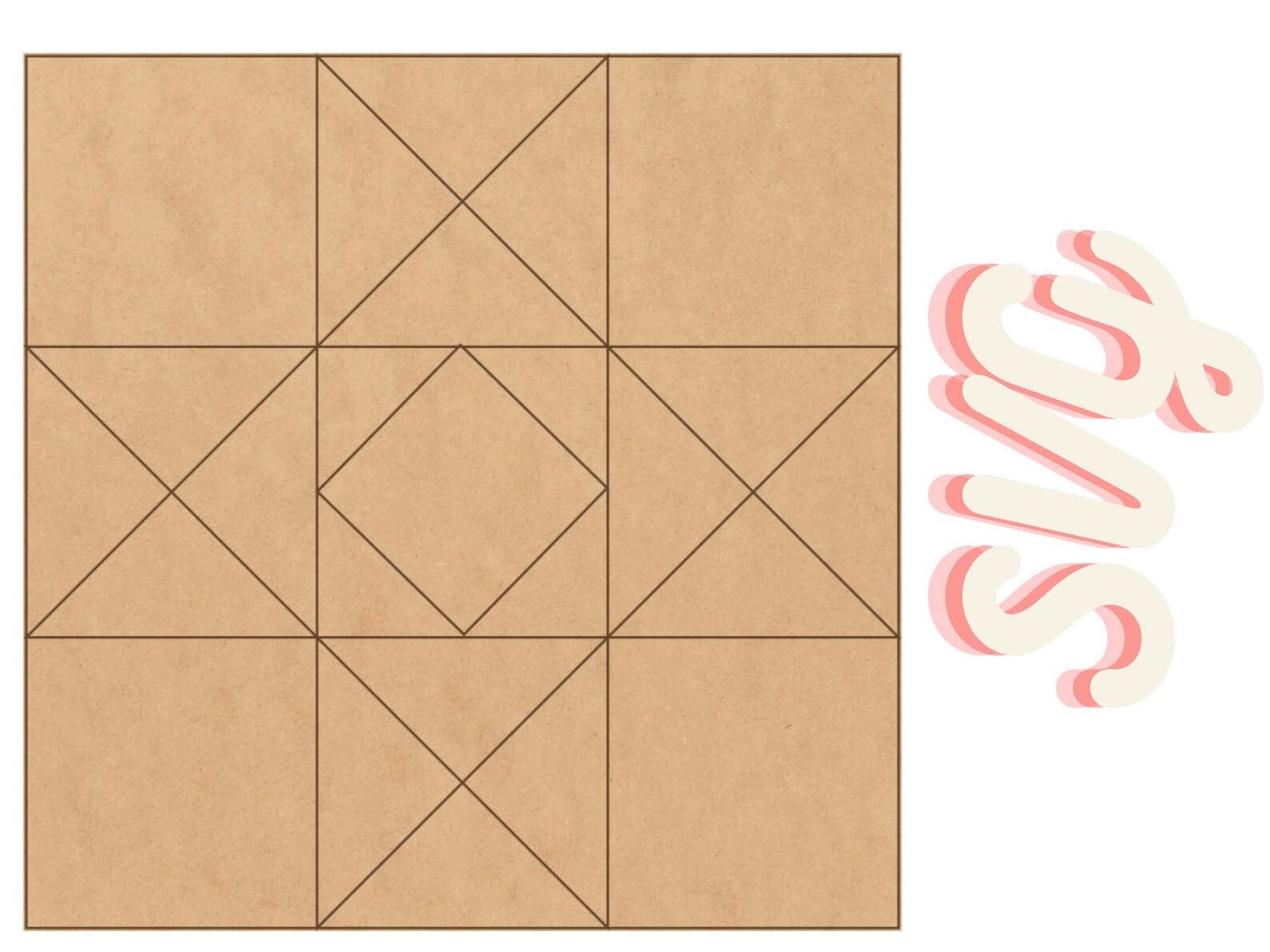 Hourglass Quilt Block SVG Laser Cut Files - Etsy