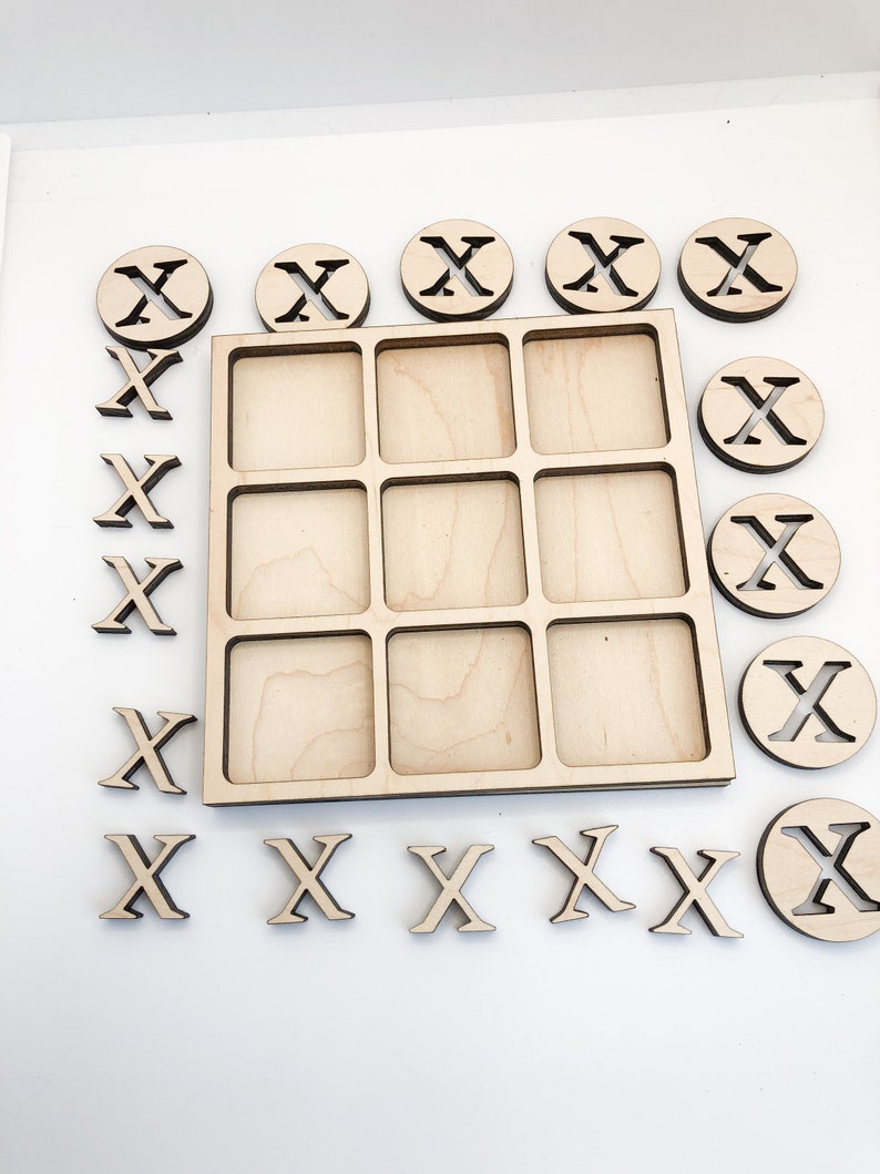 Tic Tac Toe SVG Board Game SVG Laser Cut Files Digital - Etsy