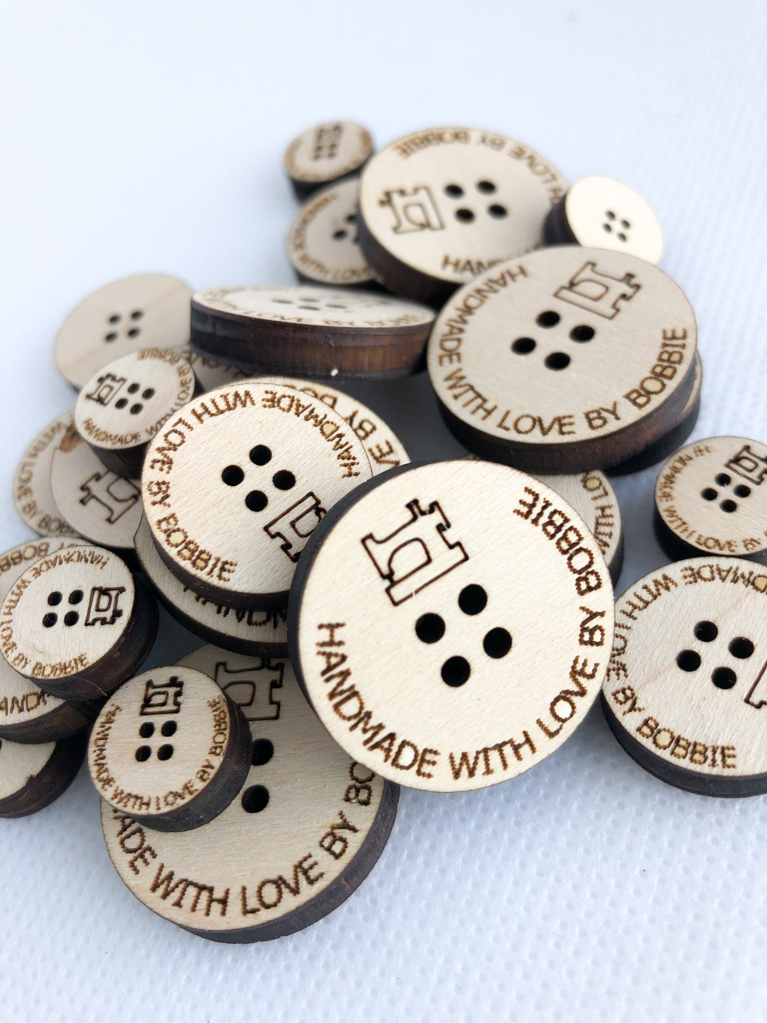 Wooden Buttons SVG Handmade With Love Laser Cut Files - Etsy