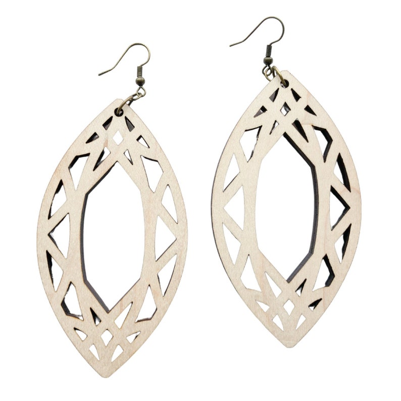 Geometric Earrings SVG Laser Cut Files, Wood Earring SVG Files - Etsy