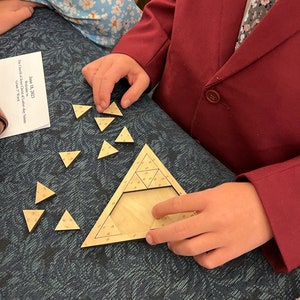 Triangle Puzzles for Adults SVG, Wooden Brain Teaser Desk Toys Laser ...