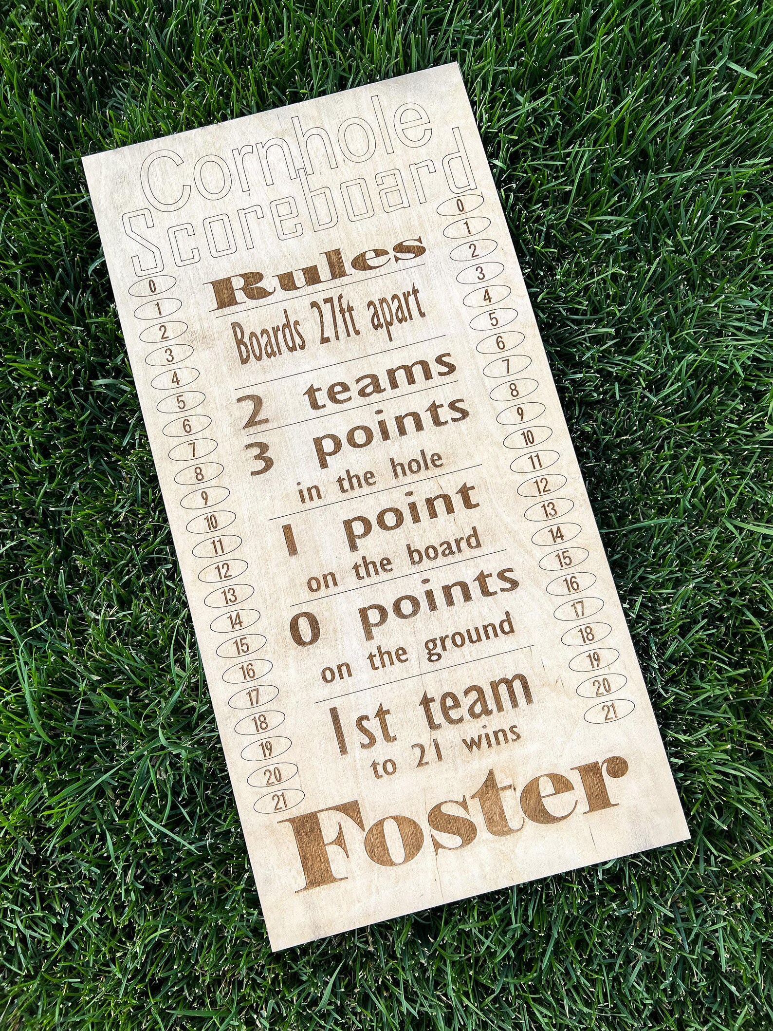 Personalized Cornhole Score Board and Rules SVG, Laser Cut Game Board ...