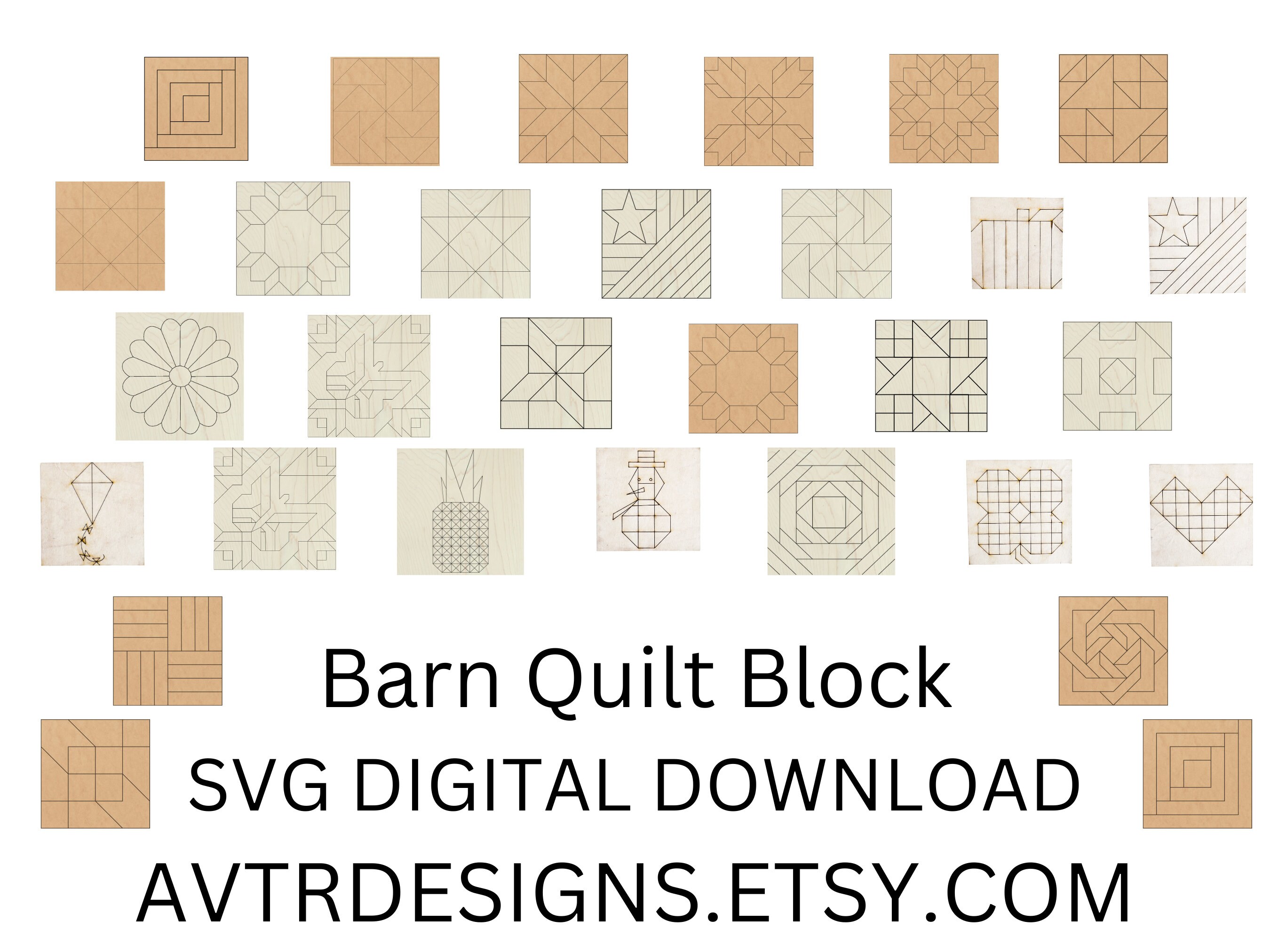 Aesthetic Triangles Barn Quilt SVG Laser Cut File Digital - Etsy