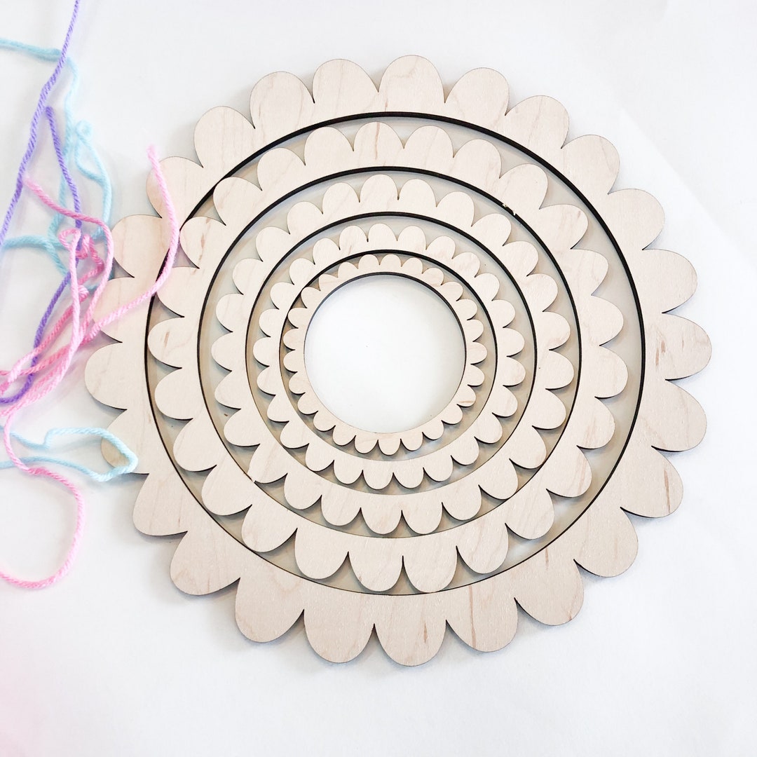 Scallop Circle SVG Cut File for Laser Machines, Weaving Loom Laser Cut ...