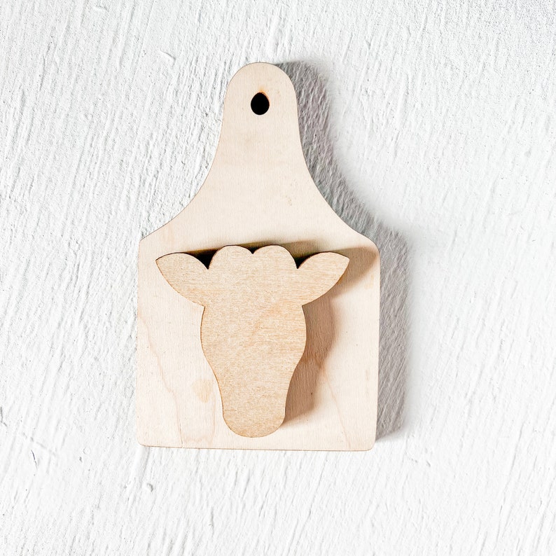 Farm Animal SVG Wooden Gift Tags Ornament Laser File - Etsy