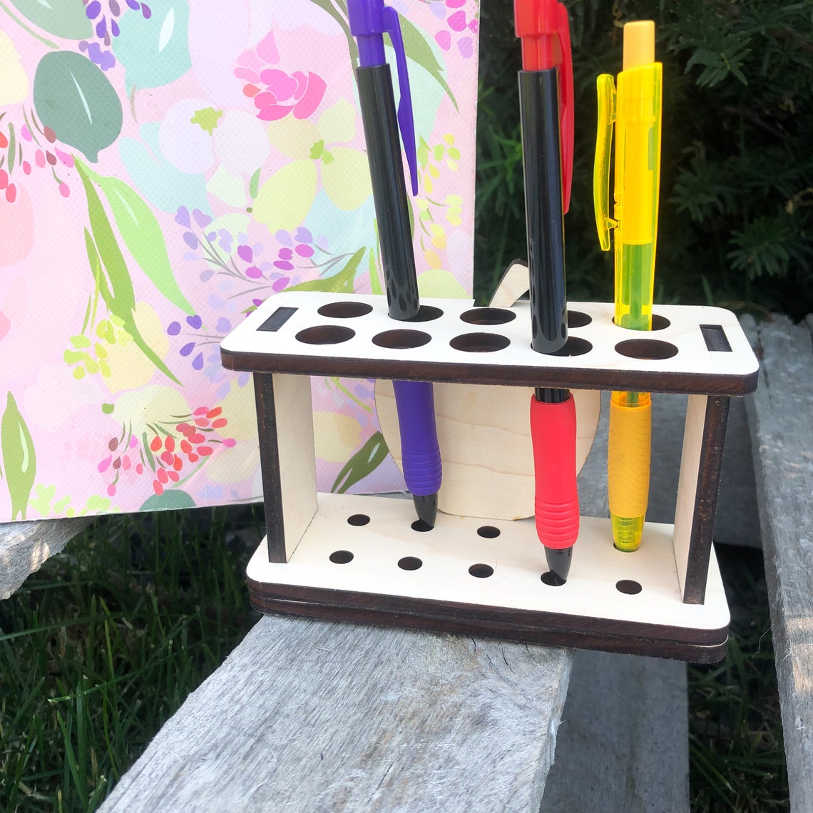 Apple Pencil Holder SVG Laser Cut File Teacher Pen Holder SVG | Etsy