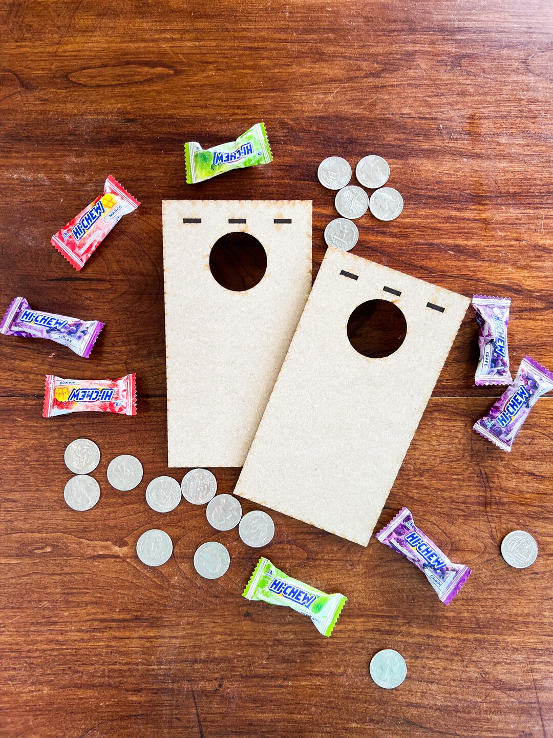 Mini Cornhole Game Board and Rules SVG, Quarter Toss Laser Cut Game ...