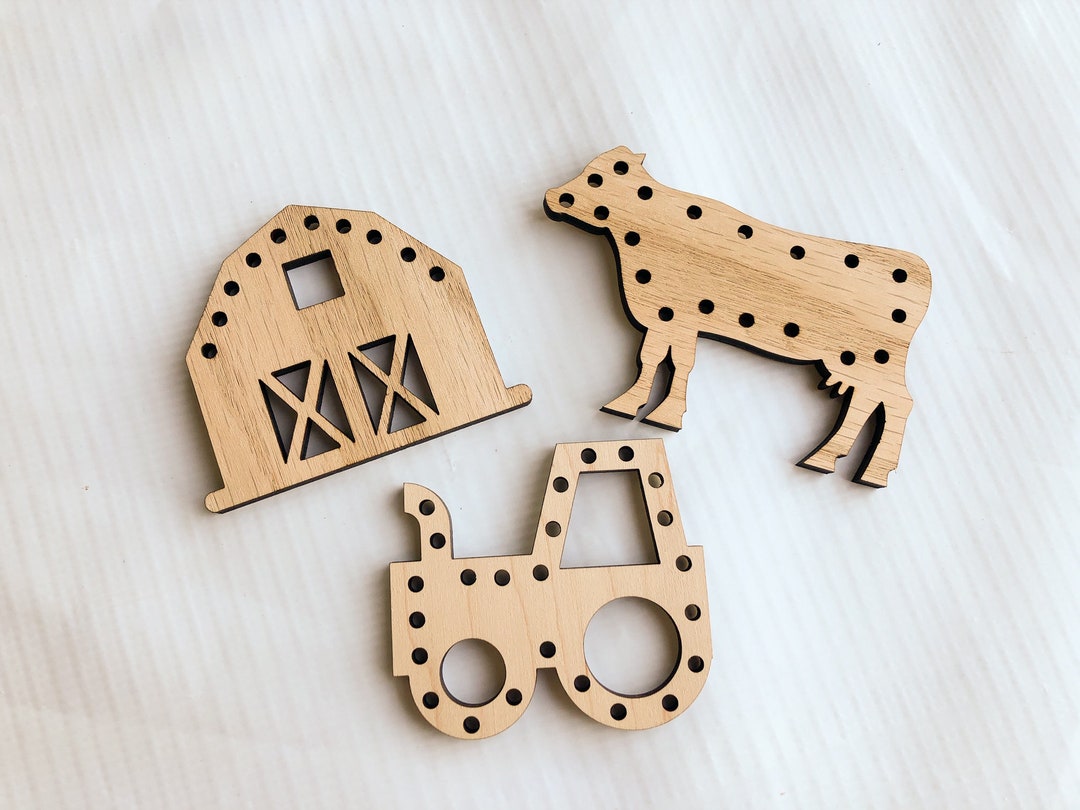 Farm Lace up SVG Cut File for Laser Vector With Tractor SVG, Barn, and ...