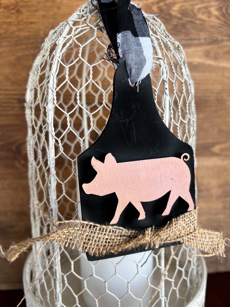 Farm Animal SVG Wooden Gift Tags Ornament Laser File - Etsy