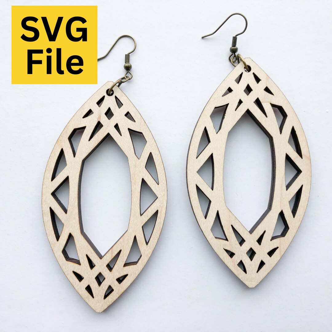 Wood Earring SVG | Laser Cut Earrings File | Glowforge Tested Design ...