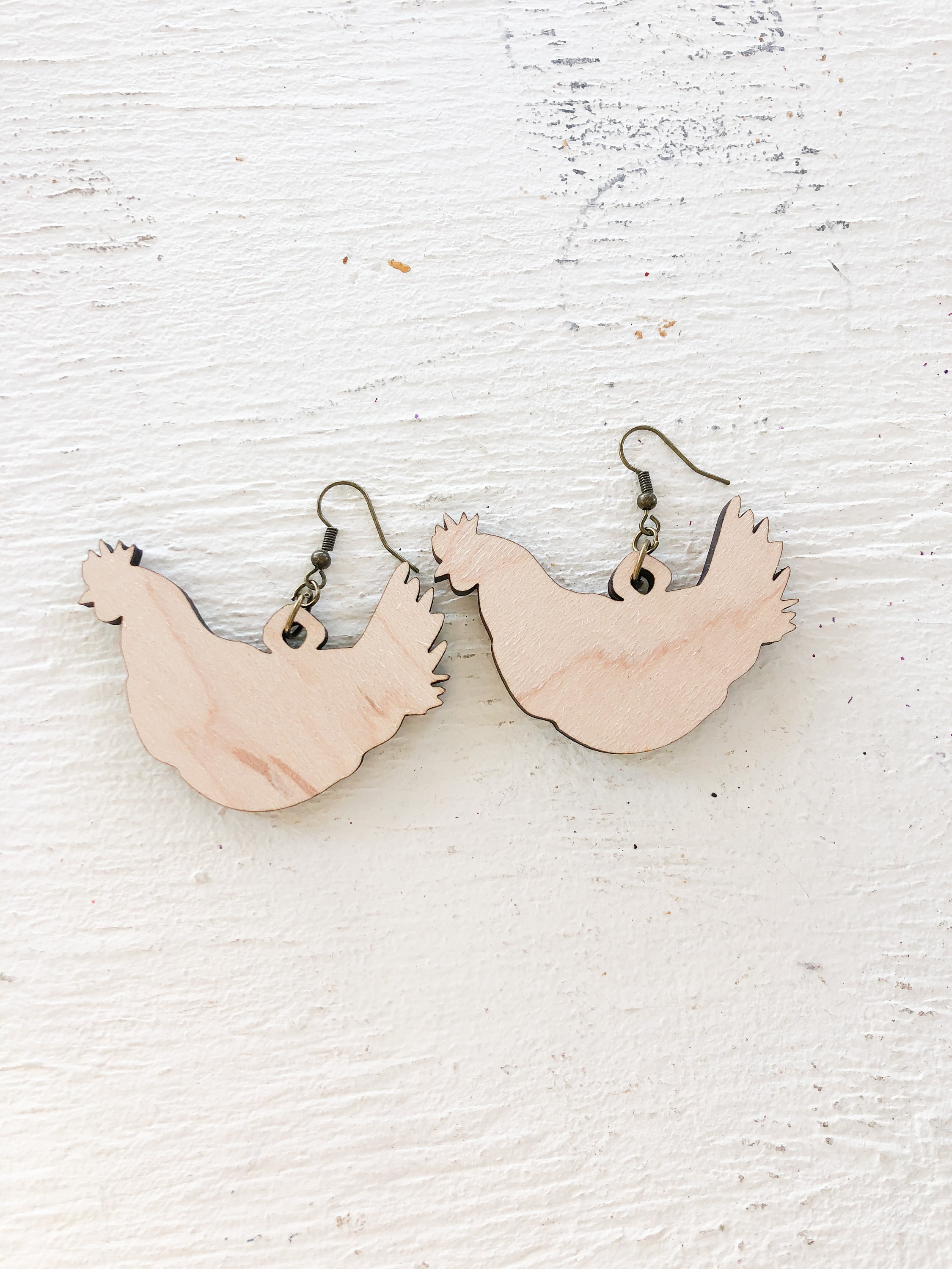 Chicken Earrings SVG Cut File - Etsy