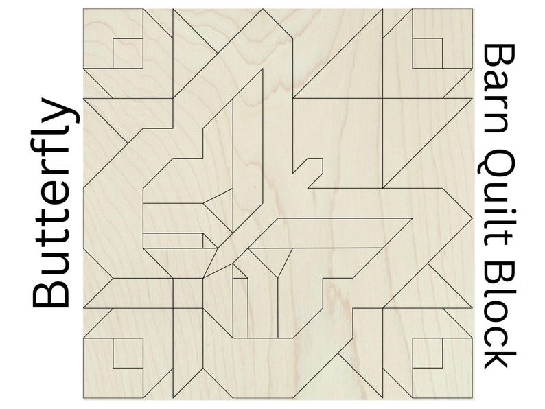 Butterfly Barn Quilt SVG Cut File, Farmhouse Patchwork Wooden Quilt ...
