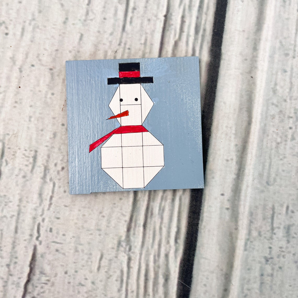 Snowman Barn Quilt SVG Cut File Winter Classic Farmhouse - Etsy