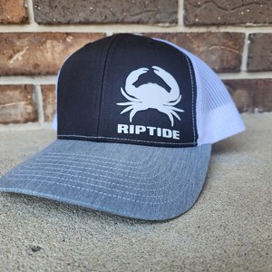 Riptide Crab Mesh Trucker Style Hat, Embroidered Hat, Stocking Stuffer ...