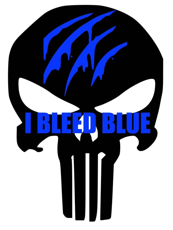 Blue Punisher Skull
