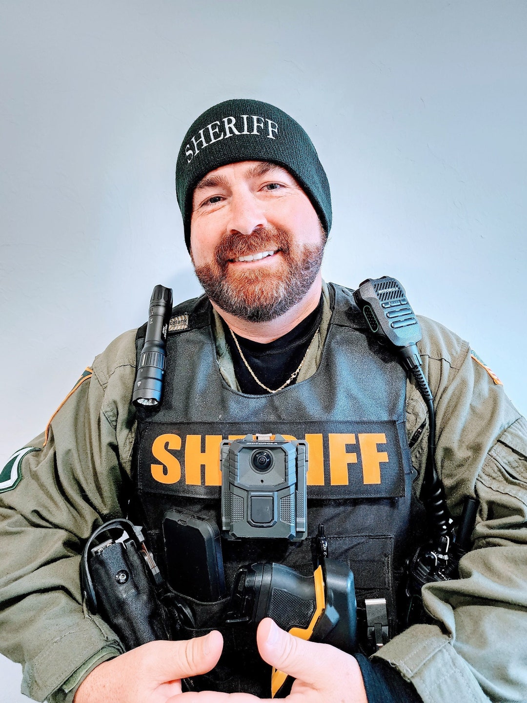 Sheriff/deputy/police Woven Beanie, Embroidered Ear Warmer, Sports ...