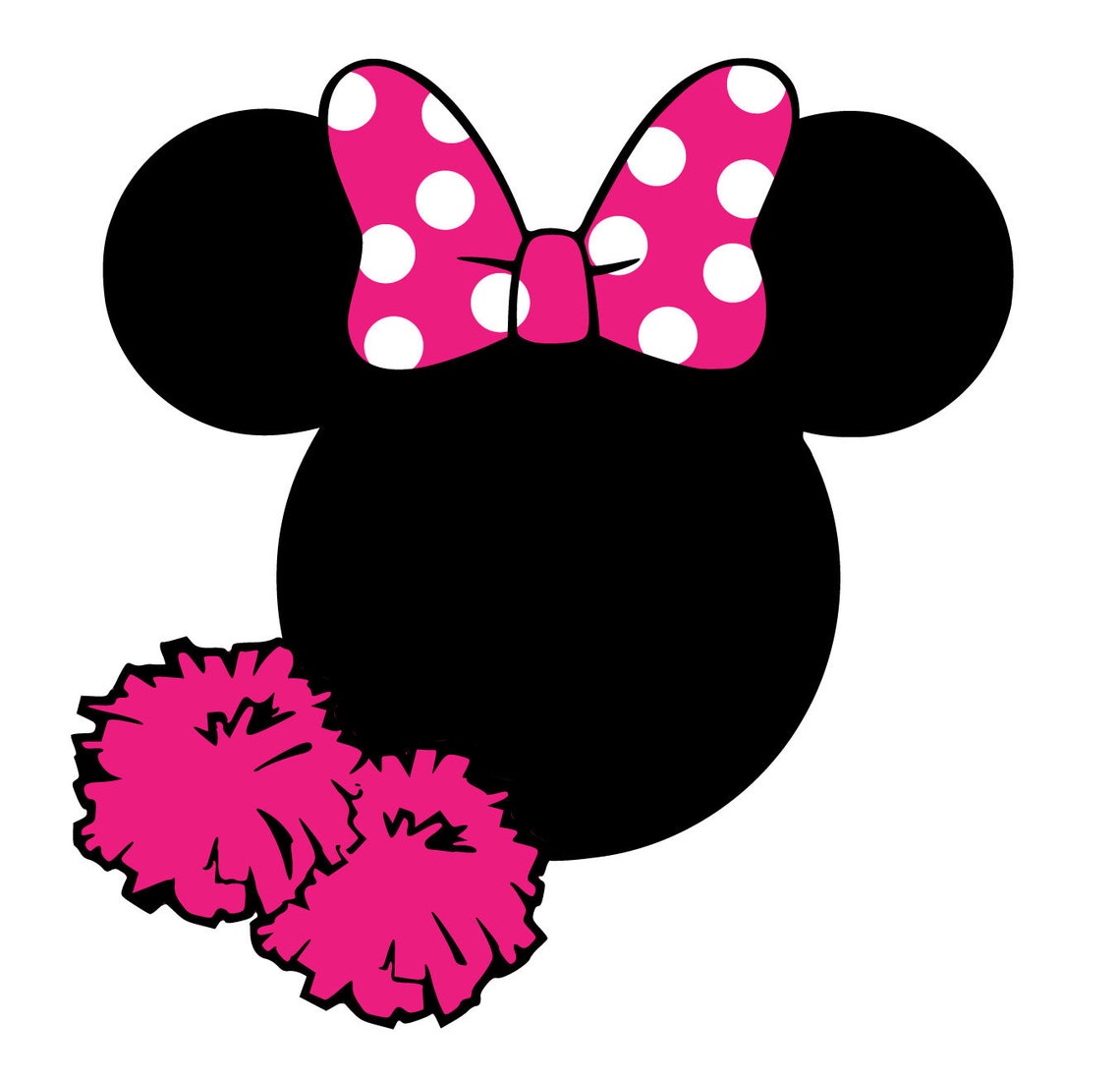 Digital Download Cheerleader Minnie, SVG, EPS, AI, Cricut, Cut File ...