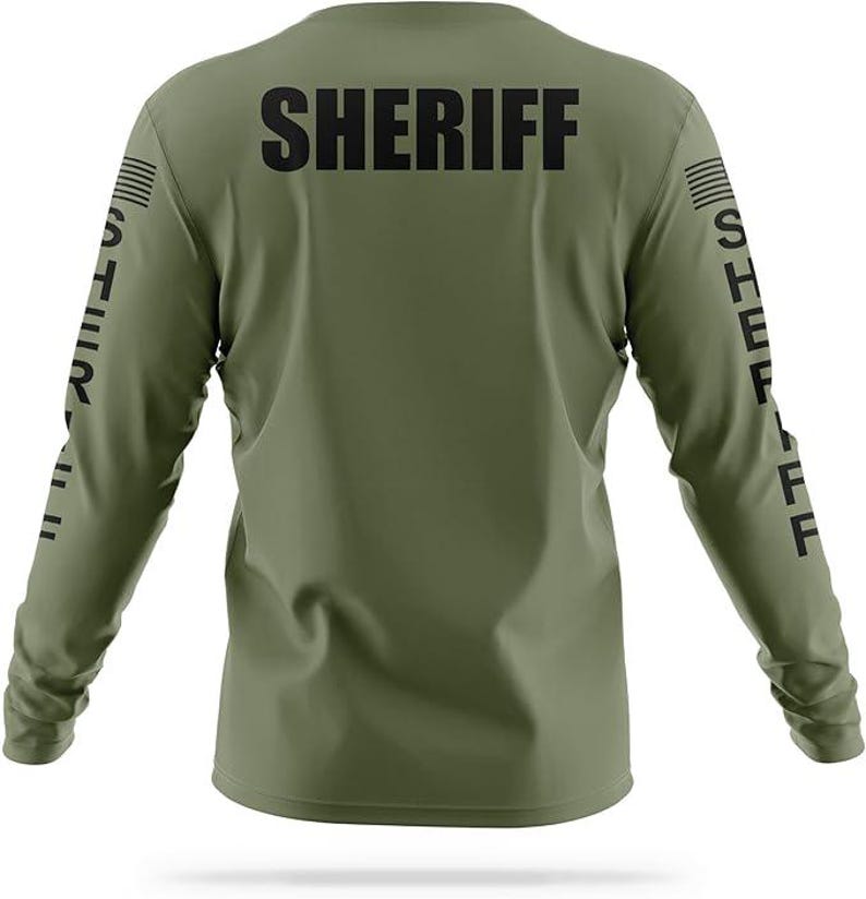 Sheriff Long Sleeve Utility Shirts for Men | USA Patriotic Lightweight ...