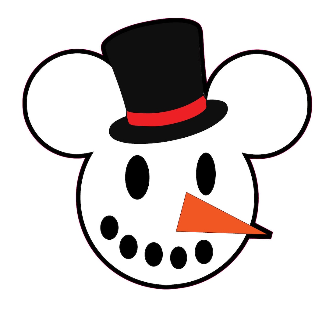 Digital Download Snowman Mickey and Minnie, SVG, EPS, AI, Cricut, Cut ...