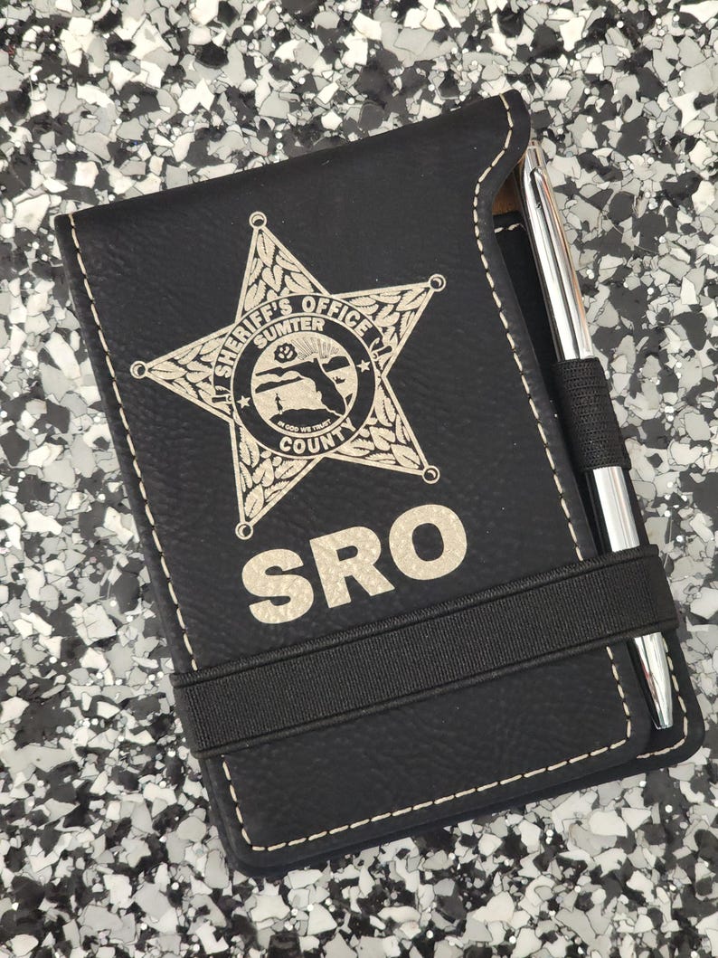 Personalized Leatherette Notepad, Sheriff, Police, Deputy, SRO, Law ...