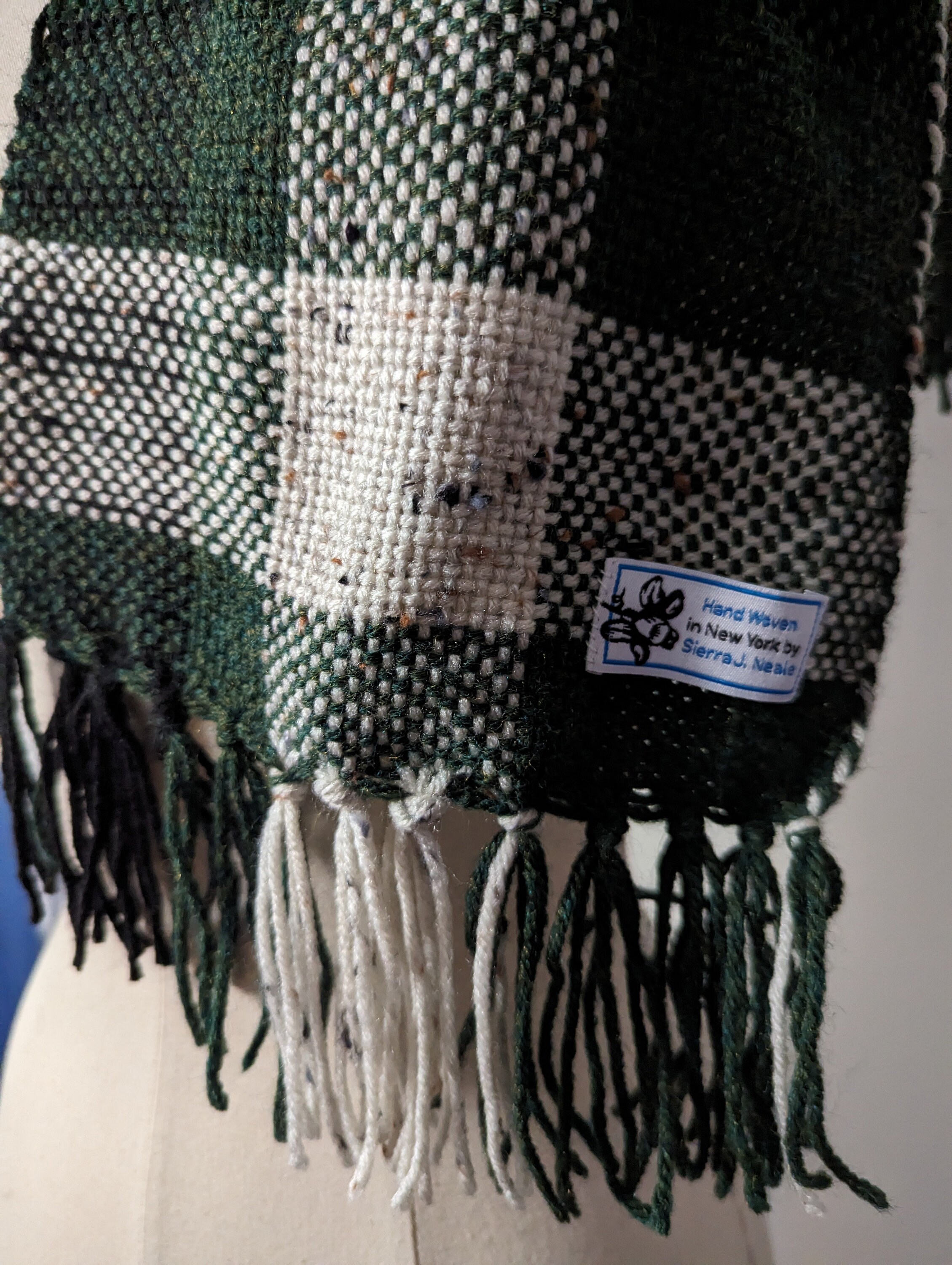 Green Check Scarf - Etsy