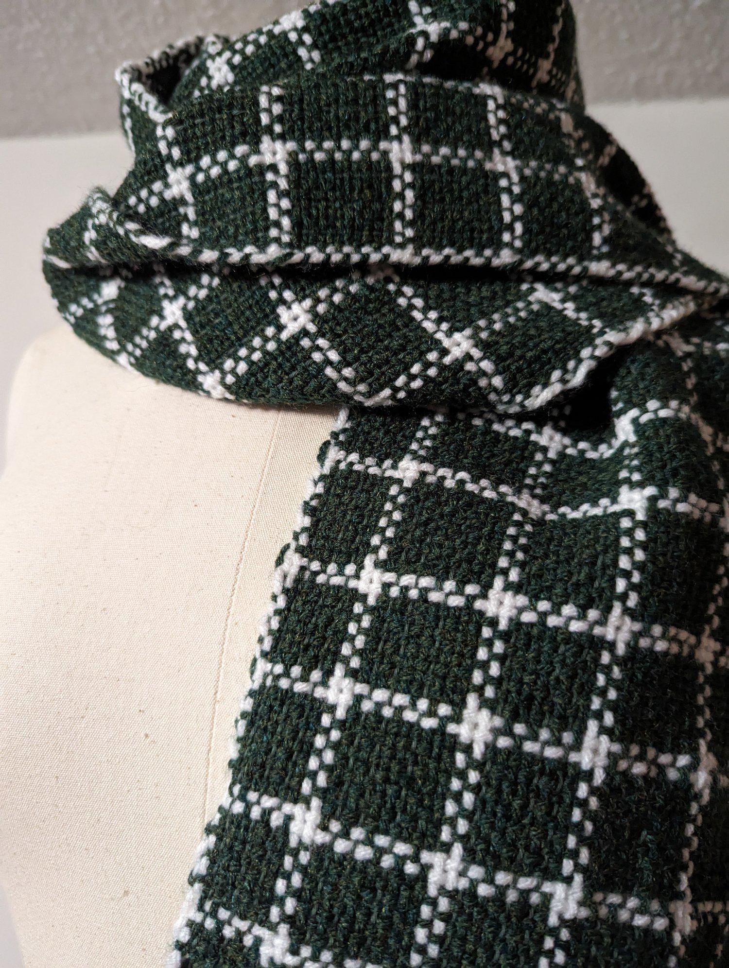Green Windowpane Plaid Scarf - Etsy