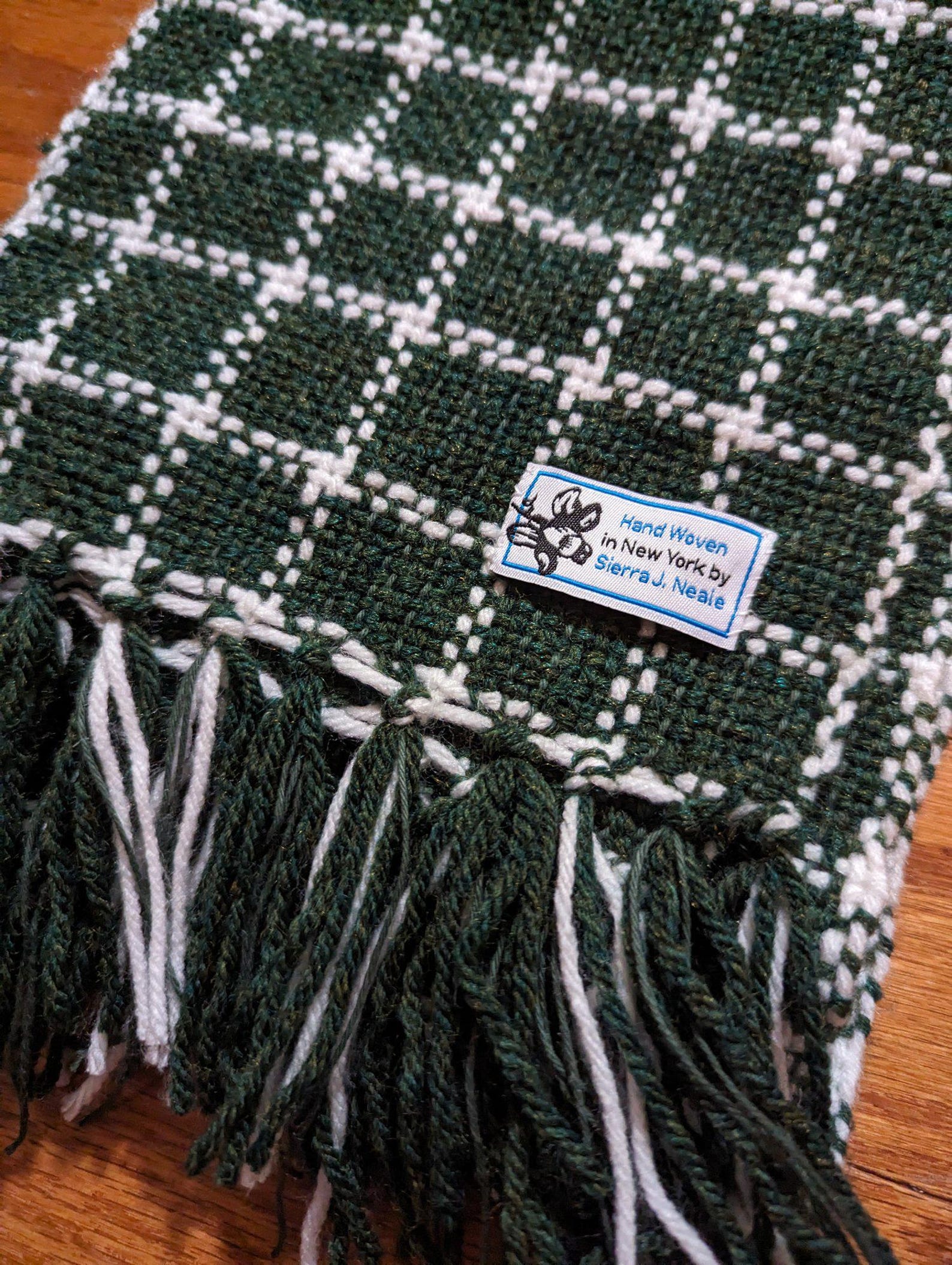 Green Windowpane Plaid Scarf - Etsy